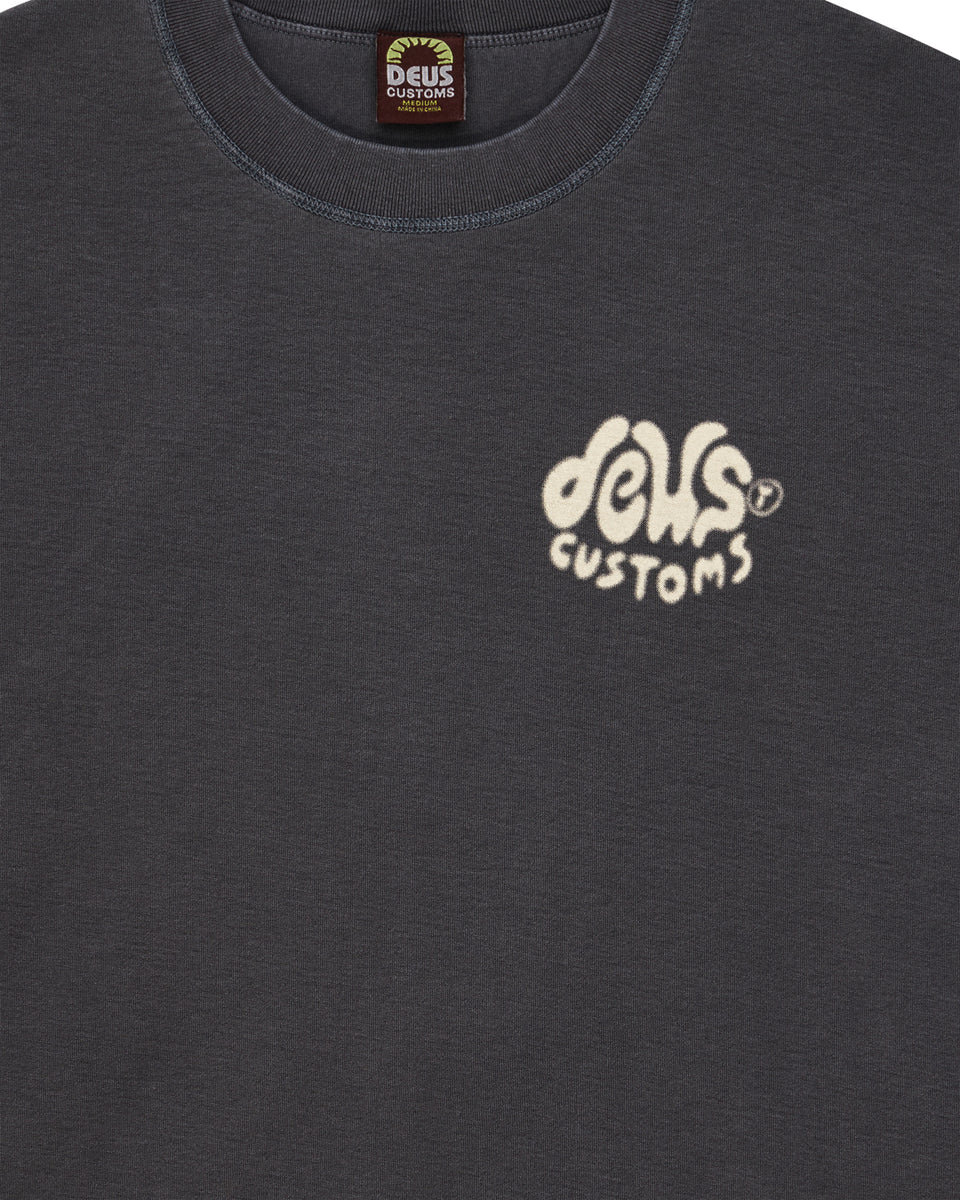 Tees | Deus Ex Machina | Debris Reverse Tee - Anthracite – Deus Ex Machina Australia