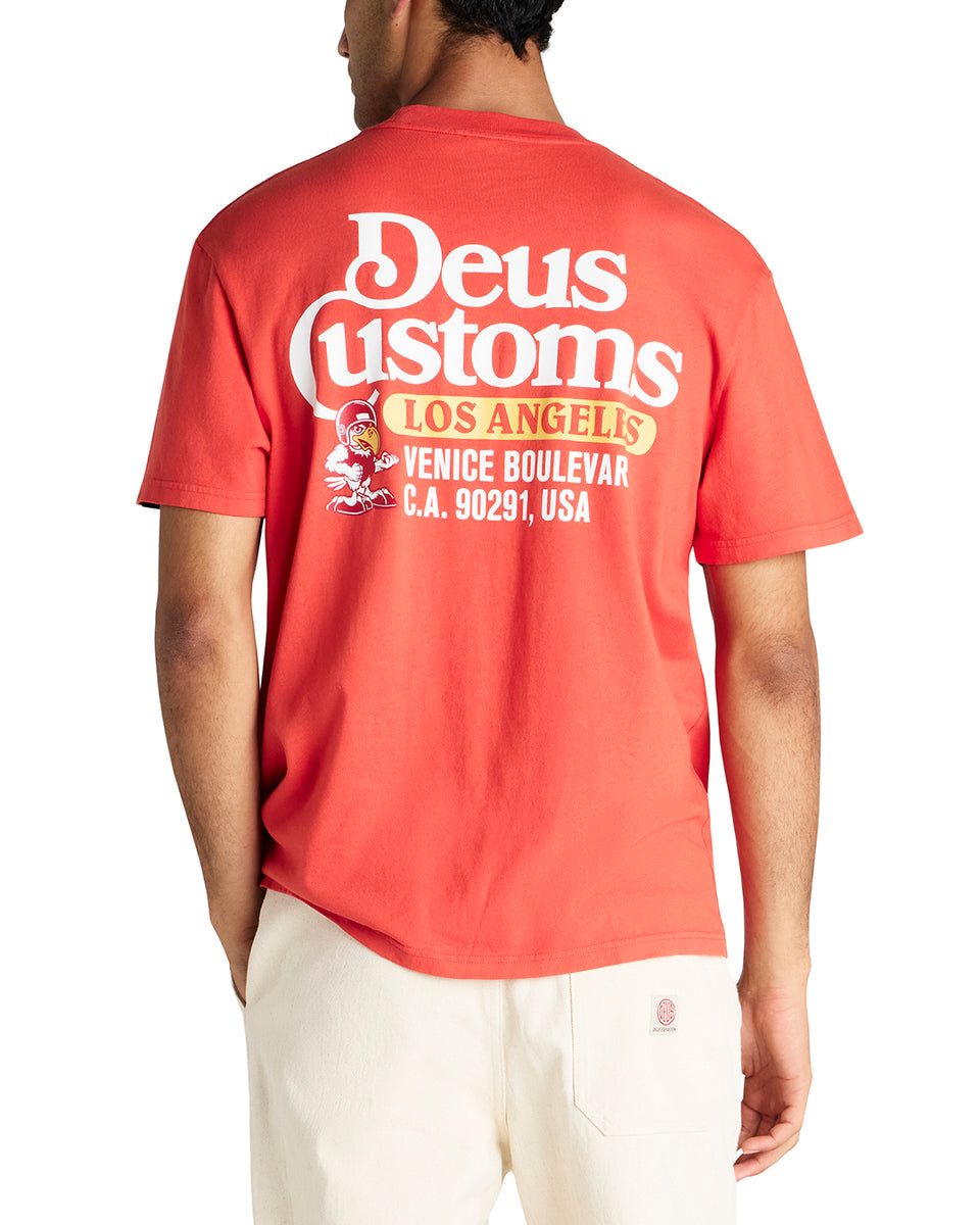 Tees | Deus Ex Machina | Raptor Tee - Tangerine Tango – Deus Ex Machina Australia