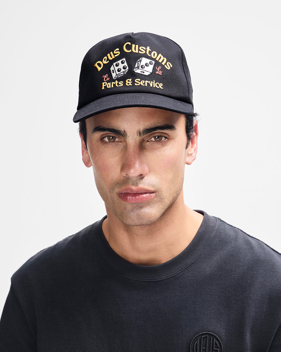 Hats | Deus Ex Machina | Knucklebones Cap - Black – Deus Ex Machina ...