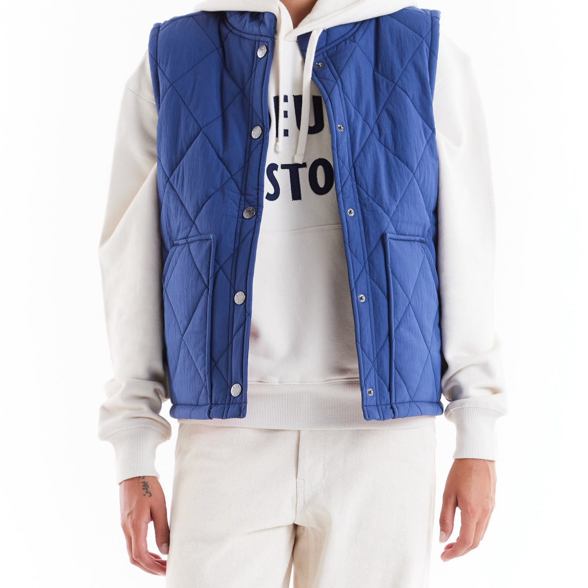 Womens Jackets | Deus Ex Machina | Shakedown Vest Mechanic Blue – Deus ...