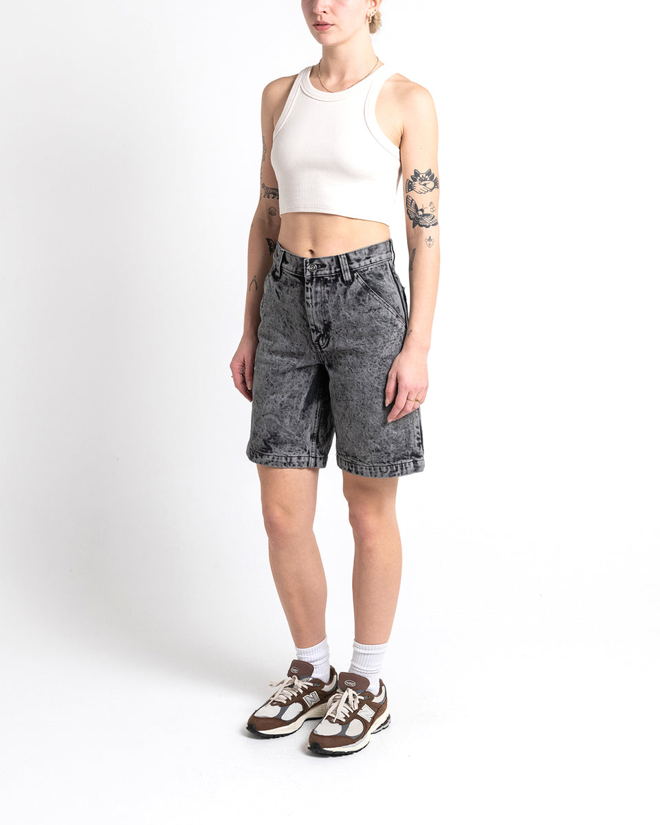 Womens Shorts | Deus Ex Machina | Bella Short Black Acid Stonewash ...
