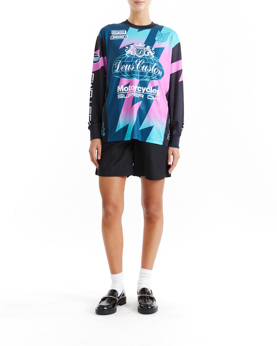 Jerseys | Deus Ex Machina | Thunder LS Moto Top - Thunder – Deus Ex ...