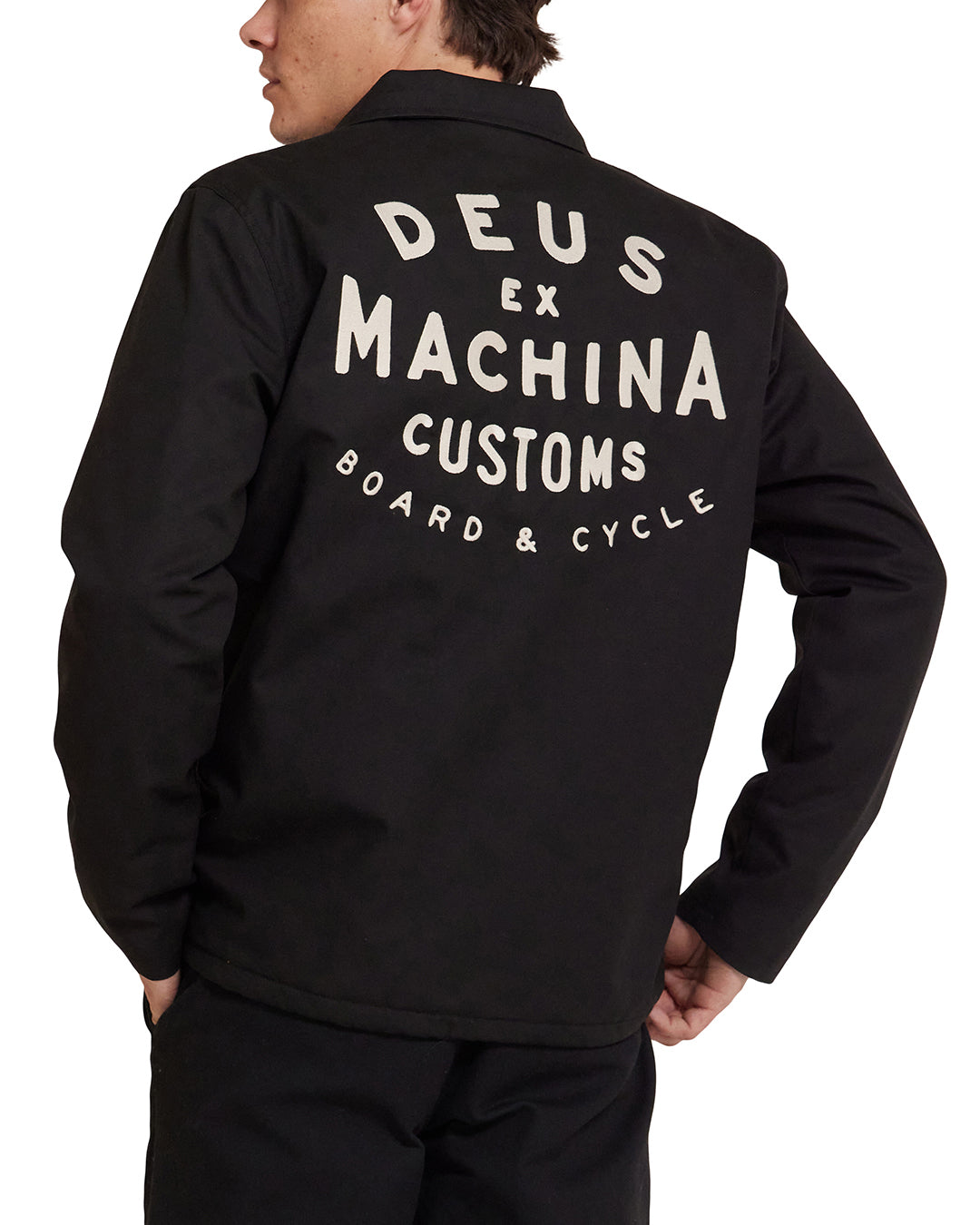 Jackets | Deus Ex Machina | Workshop Coach Jacket - Black – Deus Ex ...