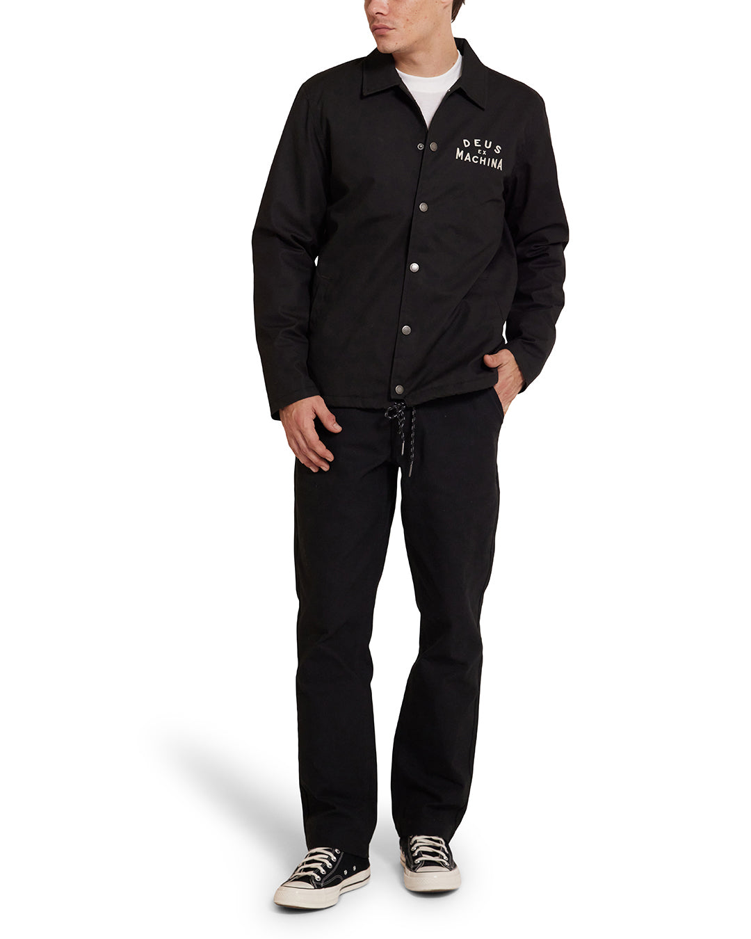 Jackets | Deus Ex Machina | Workshop Coach Jacket - Black – Deus Ex ...