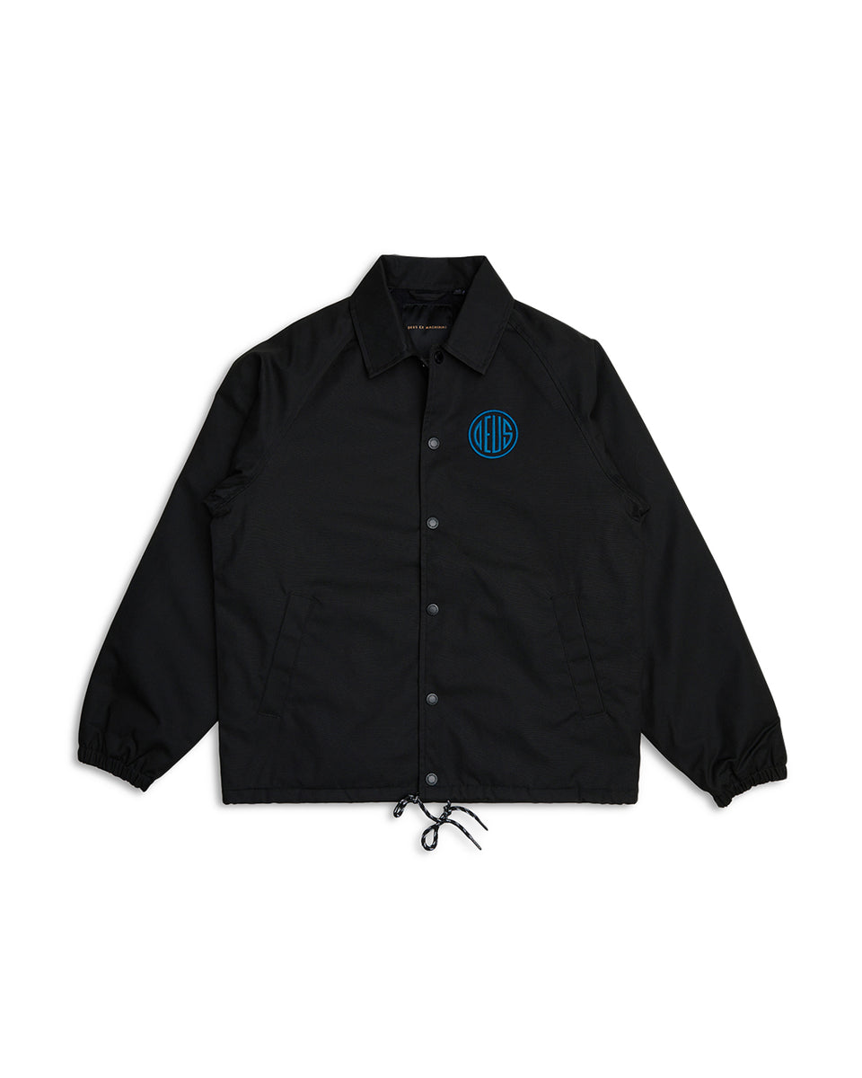 Jackets | Deus Ex Machina | Pill Logo Coach Jacket - Pine – Deus Ex ...