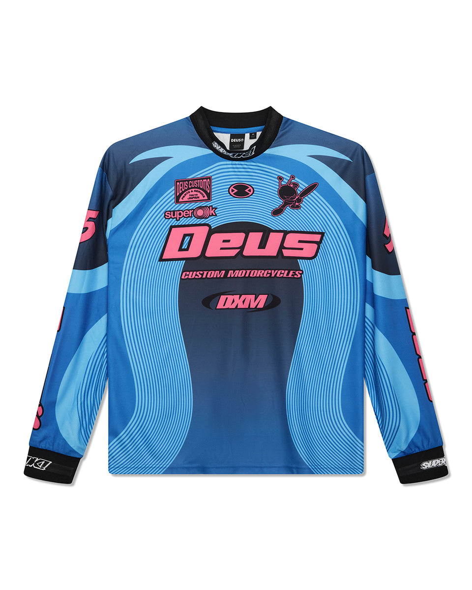 Jerseys | Deus Ex Machina | Pledge Moto Jersey - Electric Blue – Deus ...