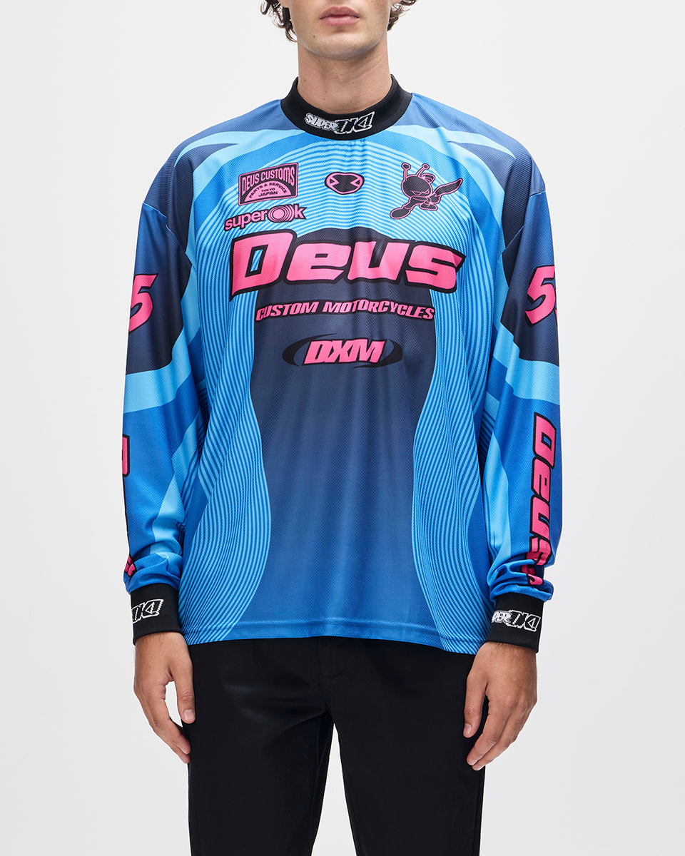 Jerseys | Deus Ex Machina | Pledge Moto Jersey - Electric Blue – Deus ...