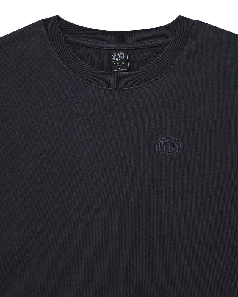Tees | Deus Ex Machina | Shield Garment Dyed Tee - Black – Deus Ex ...