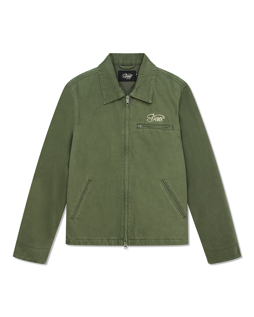 Jackets | Deus Ex Machina | Workwear Overdye Jacket - Cypress Green ...