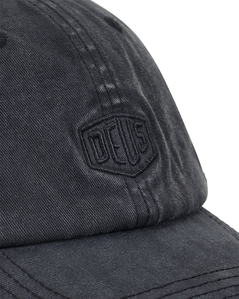 Hats | Deus Ex Machina | Shield Garment Dyed Dad Cap - Black – Deus Ex ...