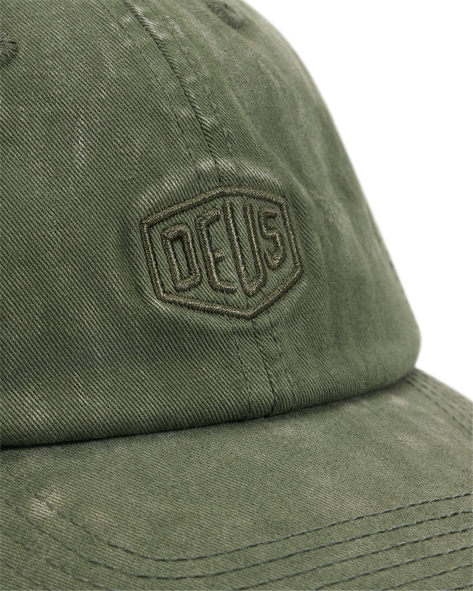 Hats | Deus Ex Machina | Shield Garment Dyed Dad Cap - Cypress Green ...