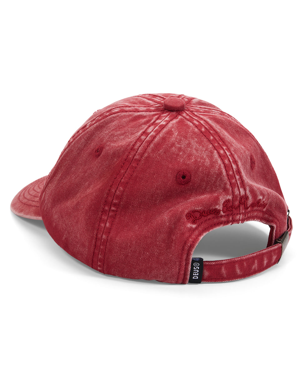 Hats | Deus Ex Machina | Shield Garment Dyed Dad Cap - Lava Falls Red ...
