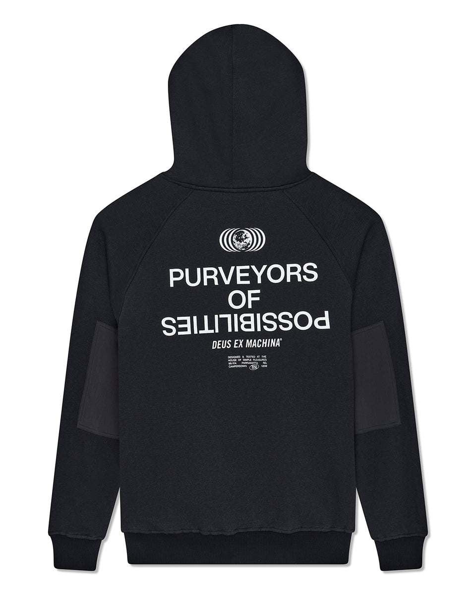 Fleece | Deus Ex Machina | Axis Hoodie - Black – Deus Ex Machina Australia