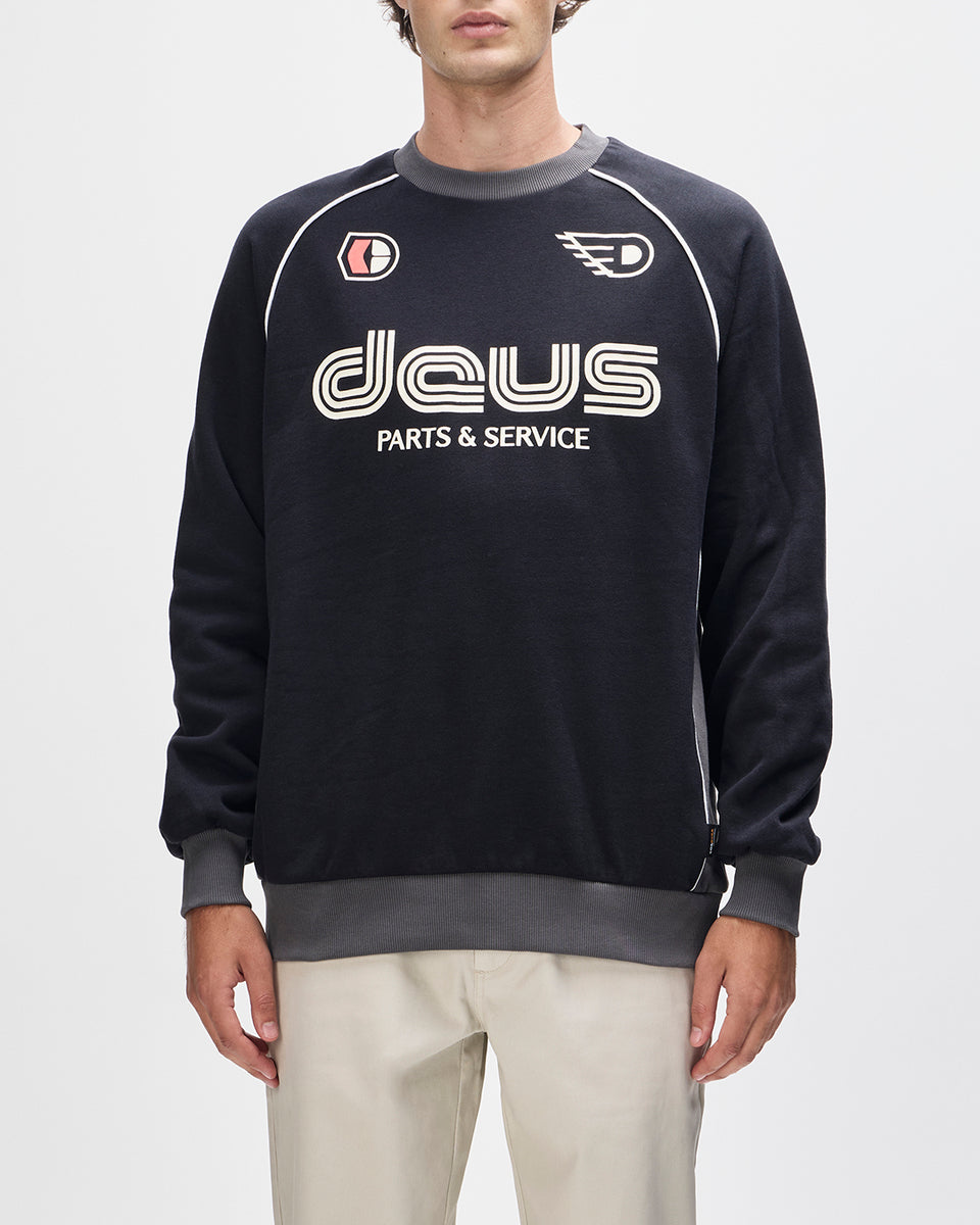 Fleece | Deus Ex Machina | Power Shift Crew - Black – Deus Ex Machina ...