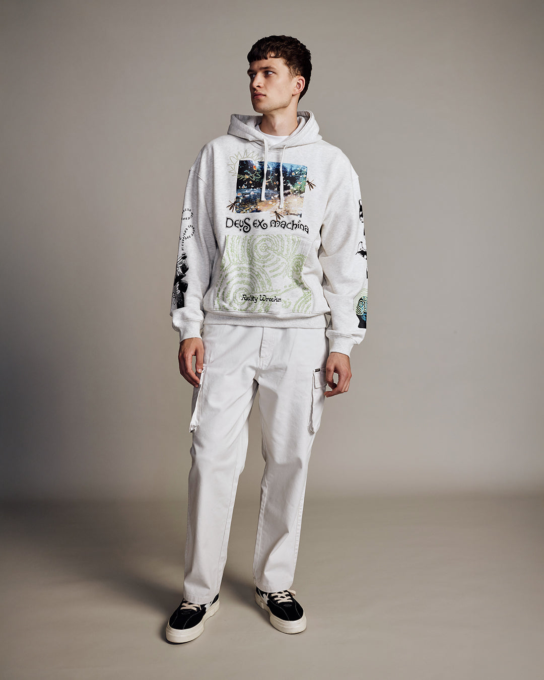 Fleece | Deus Ex Machina | Migration Hoodie - Light Grey Marle – Deus ...