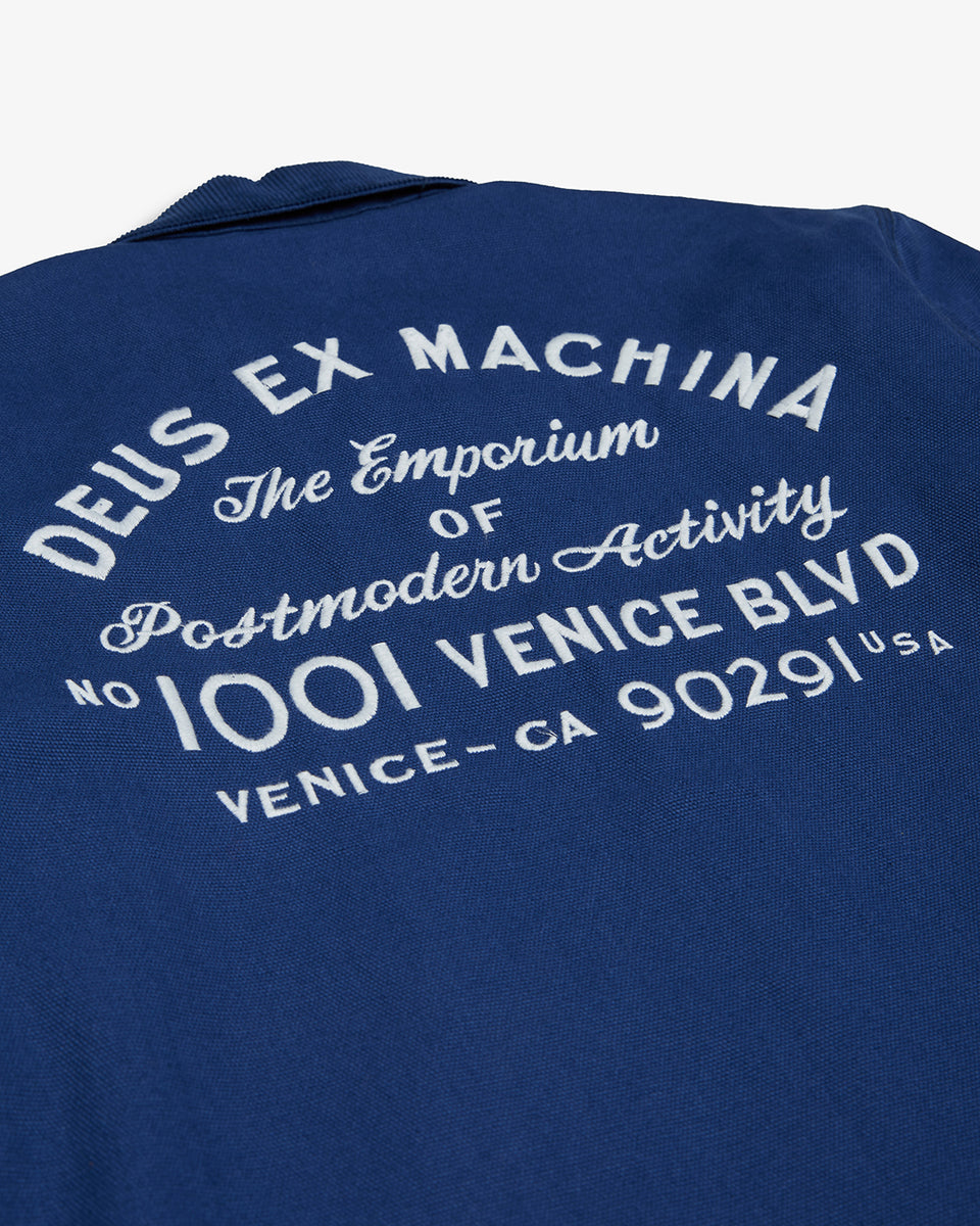 Jackets | Deus Ex Machina | Address Workwear Jacket - Mechanic Blue ...
