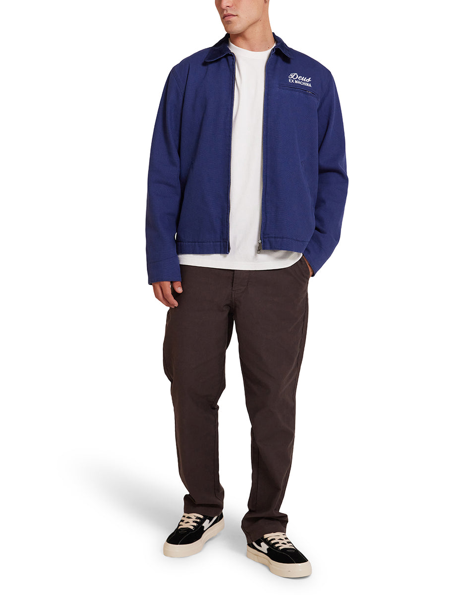 Jackets | Deus Ex Machina | Address Workwear Jacket - Mechanic Blue ...