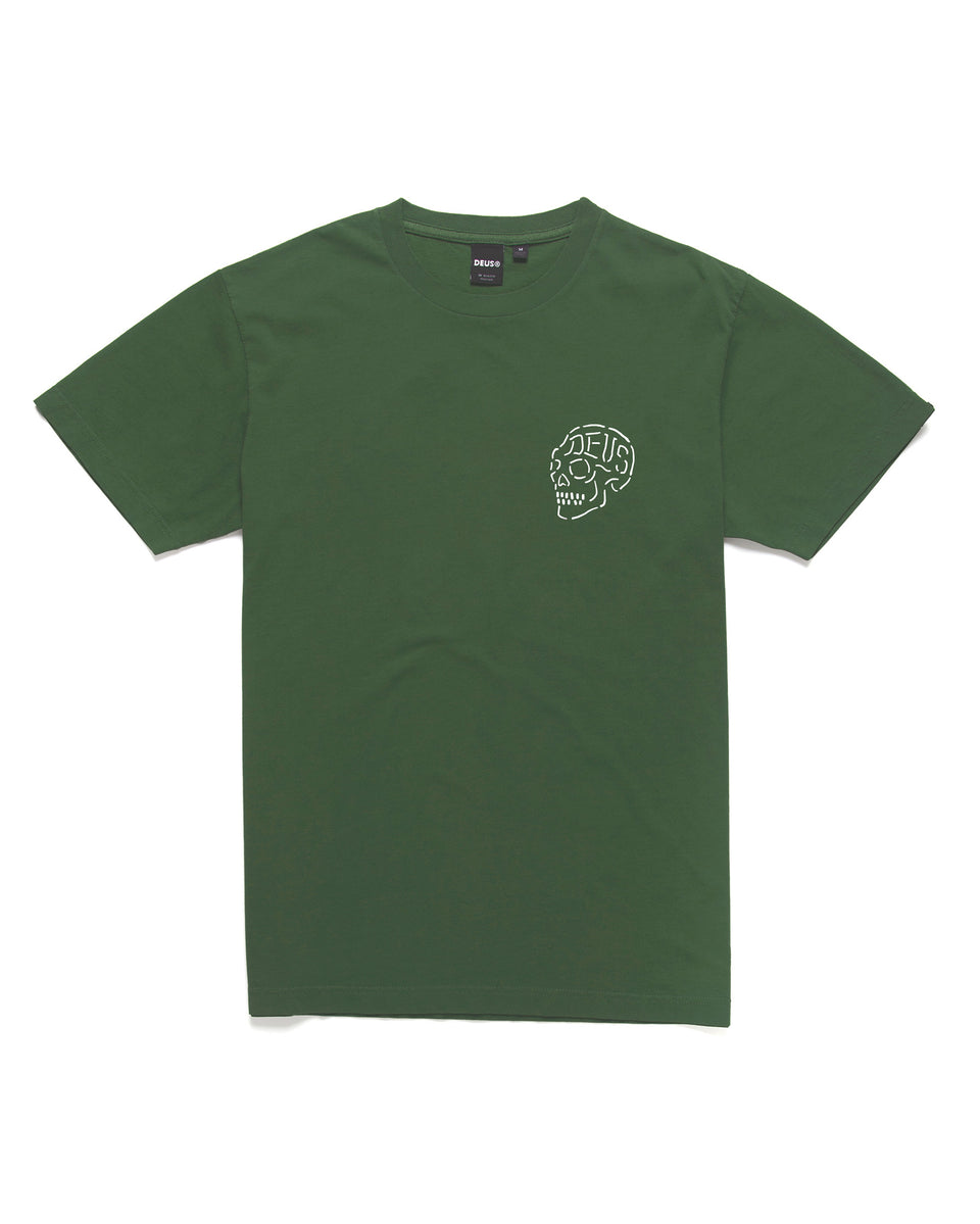 Tee | Deus Ex Machina | Venice Skull - Forest Green – Deus Ex Machina ...