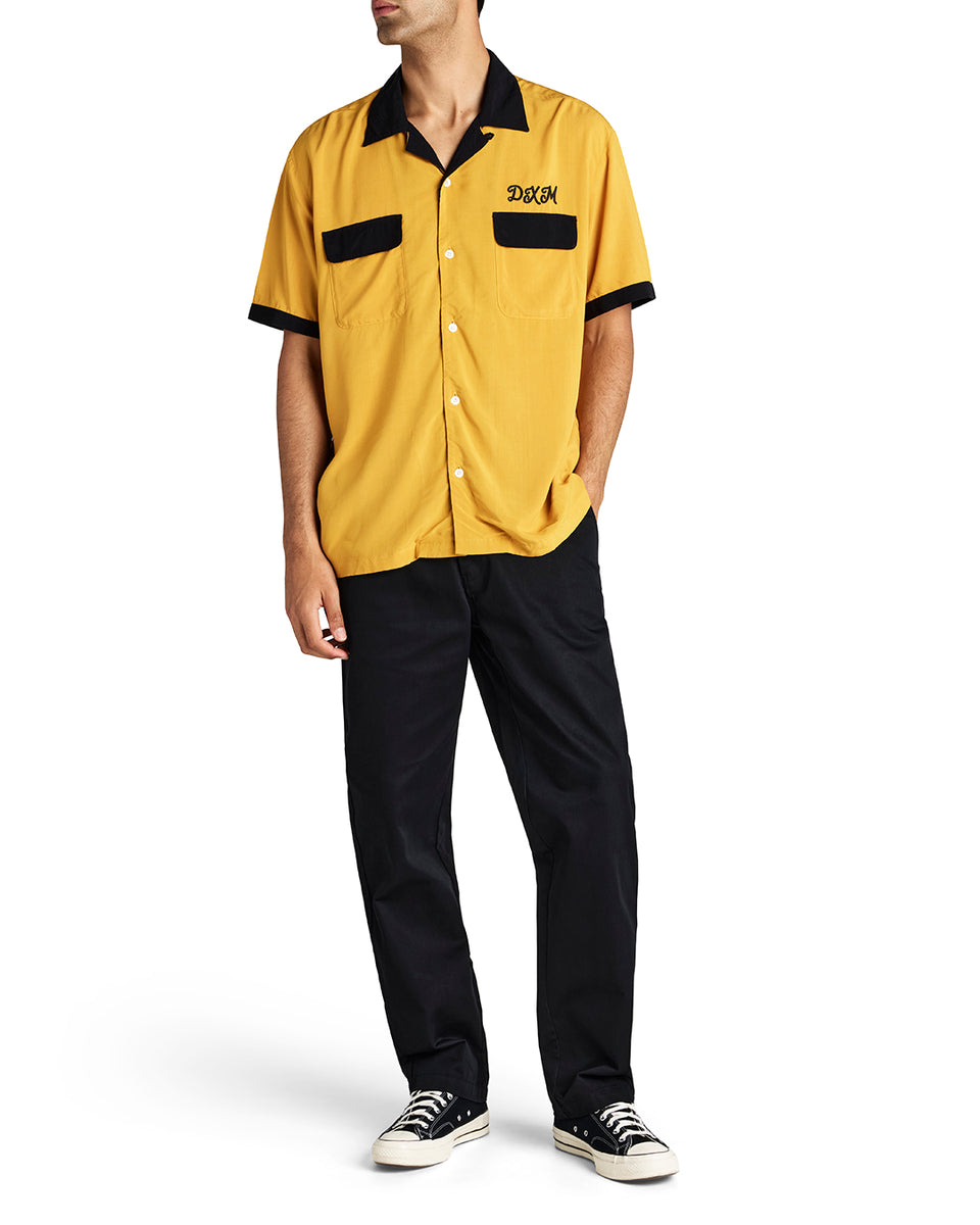 Shirts | Deus Ex Machina | Diablo Bowling Shirt - Golden Yellow – Deus ...