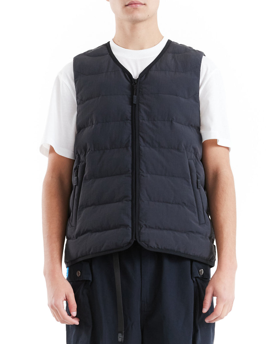 Jackets | Deus Ex Machina | Peak Padded Vest - Black – Deus Ex Machina ...
