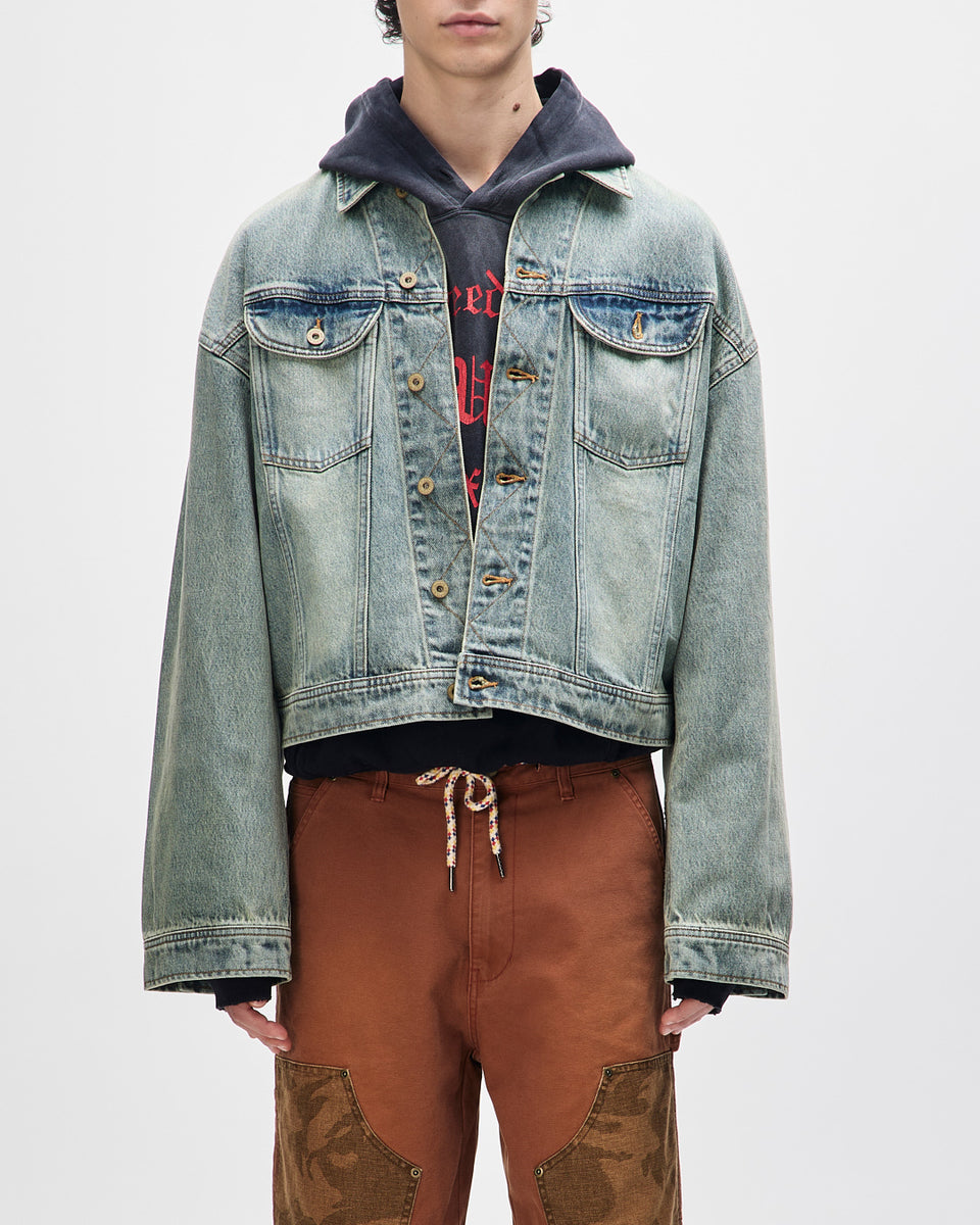 Jackets| Deus Ex Machina |Sasafras Jacket - Dirty Denim – Deus Ex ...