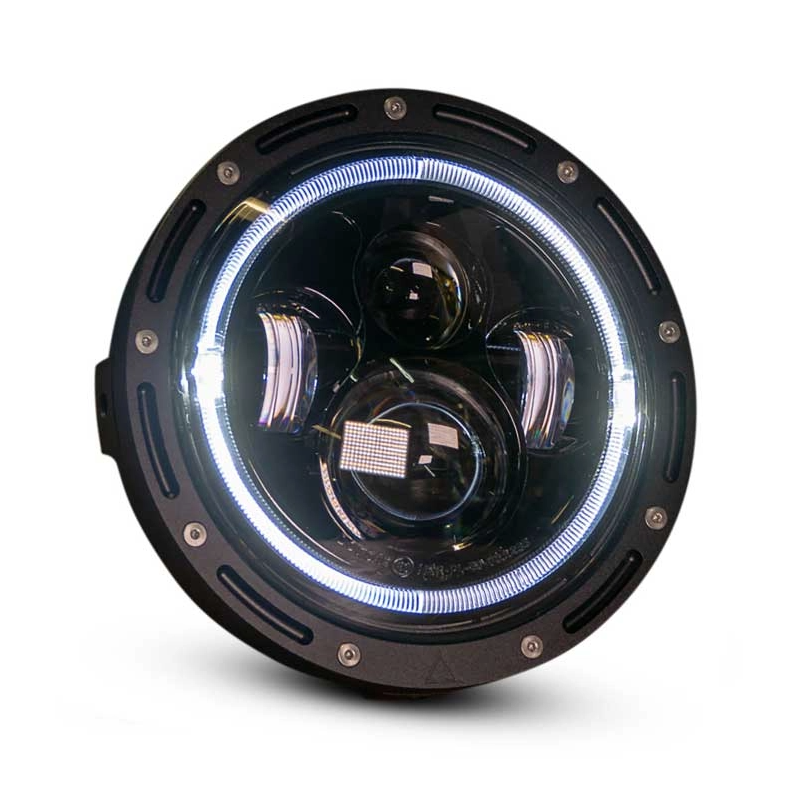 Deus Parts |Purpose Built Moto Flashpoint Headlight 7" Black – Deus Ex ...