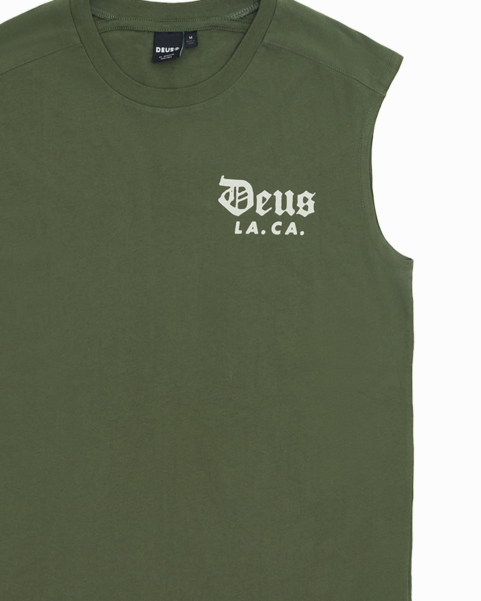 Tees | Deus Ex Machina | Lockwood Muscle - Cypress Green – Deus Ex ...