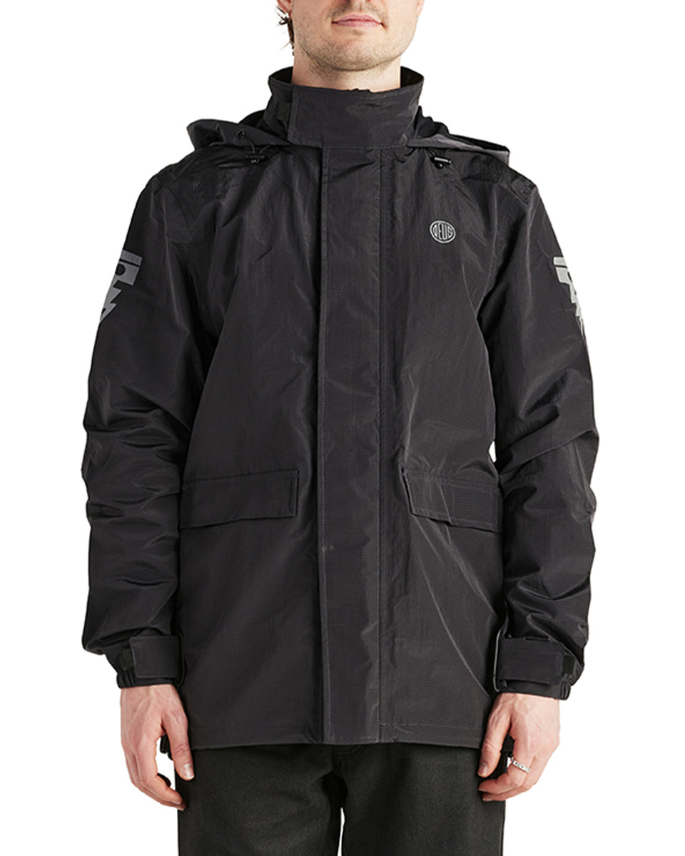 Jackets | Deus Ex Machina | Drizzle Rain Jacket Black – Deus Ex Machina ...