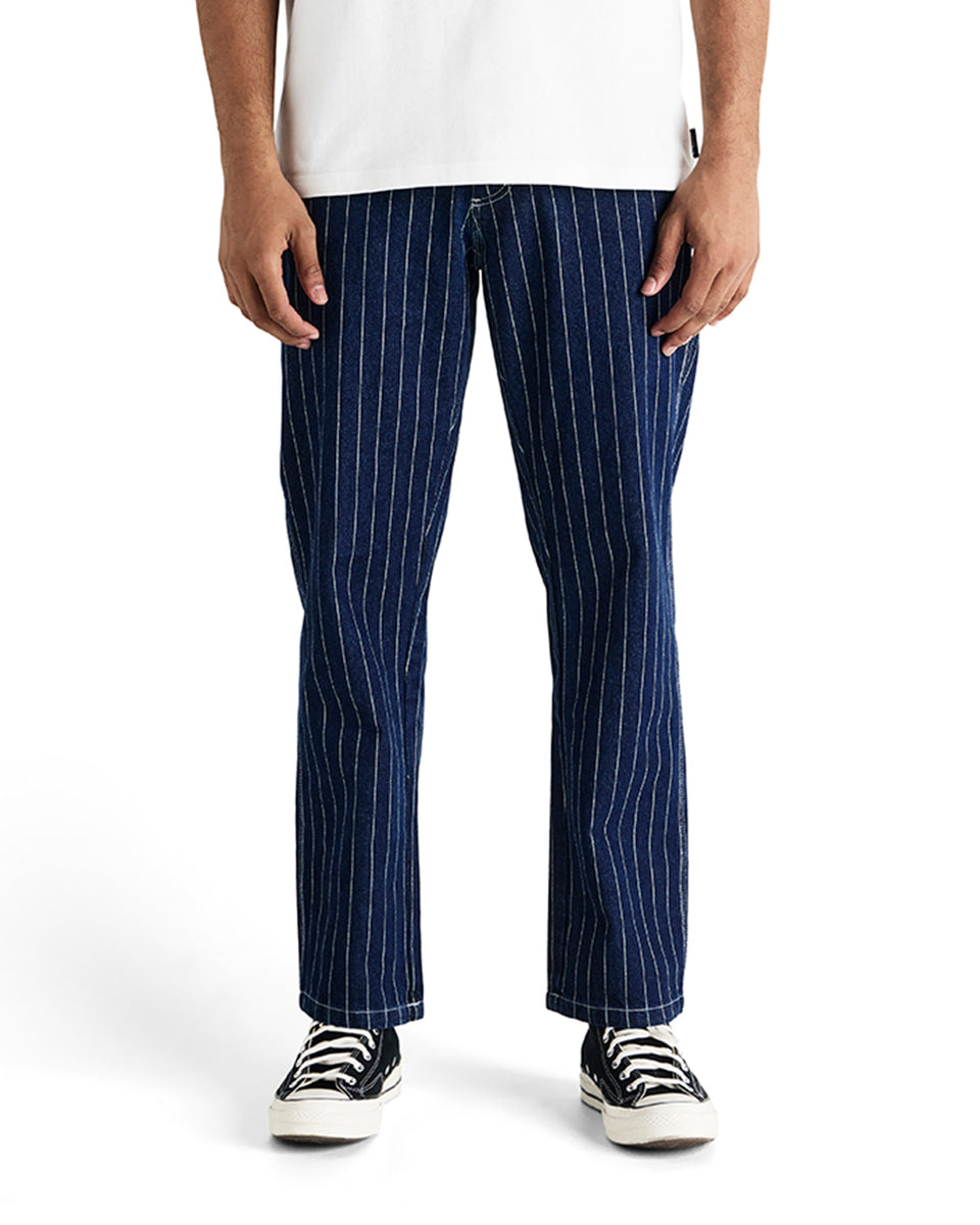 Pants | Deus Ex Machina | Dallas Stripe Work Pant - Indigo – Deus Ex ...